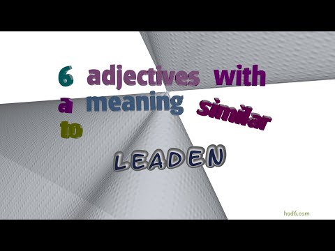 leaden - 9 adjectives which are synonym to leaden (sentence examples)