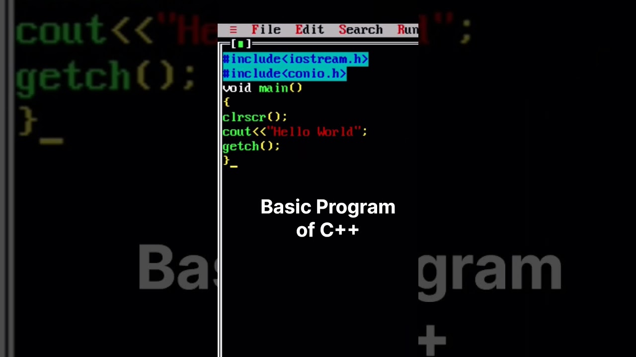 basic c++ program using turbo c++   #programming #program #turbo #cprogramming #cprogramminginhindi