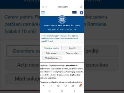 GHID - Programare Pașaport cu domiciliul în România - adulți - Cerere Simplificata (Smartphone)