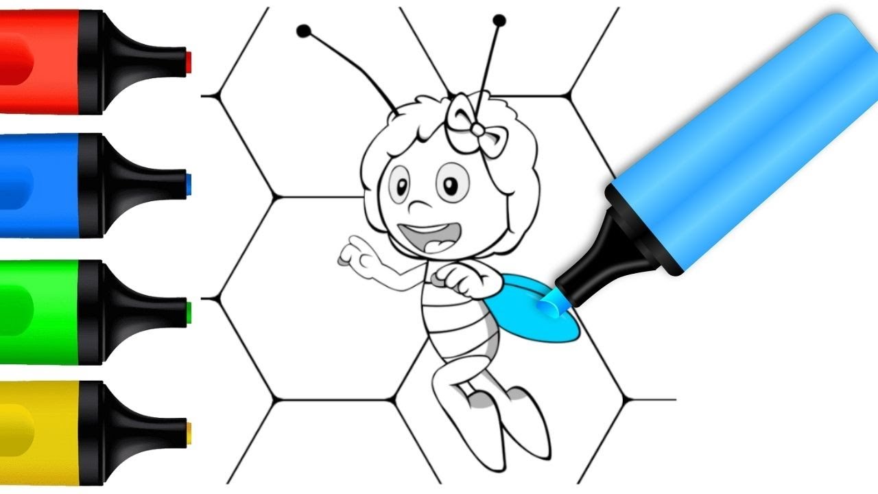How to color Maya the Bee | Maya the Bee coloring book