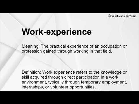 Work-experience Meaning