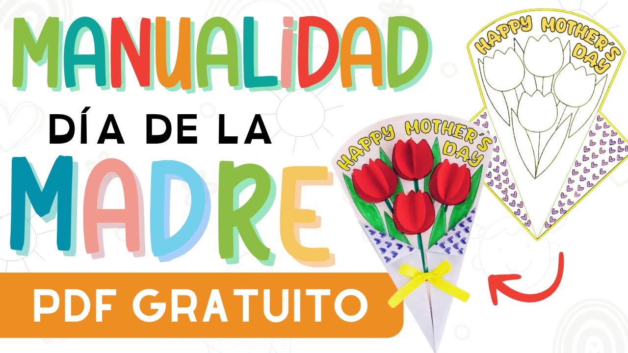 ¡PDF GRATIS! | 🎨✂️  Manualidad día de las madres 🌸 🎨