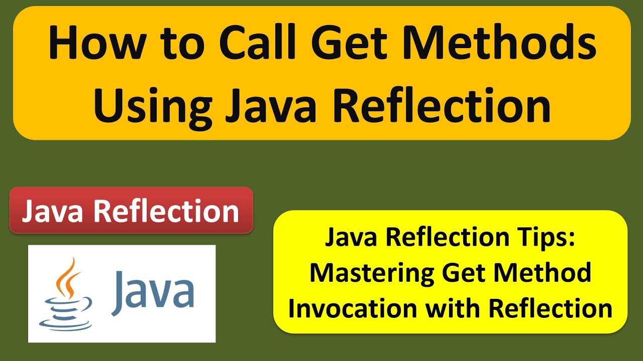 How to Call Get Methods Using Java Reflection? | Reflection in java