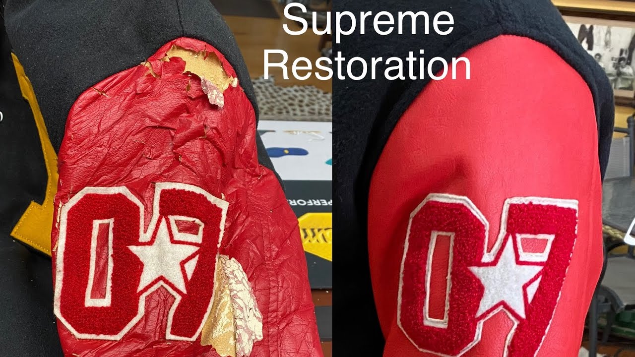 Supreme varsity jacket restoration #165