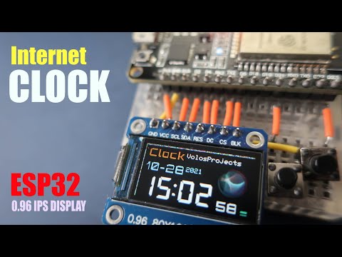 How to use 0.96" 80x160 SPI Display and ESP32 and make Internet clock