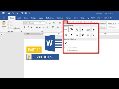 PART.10 Make, Add picture, Add symbol to Bullets in Microsoft word
