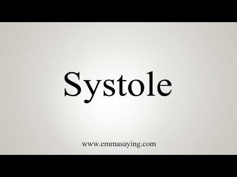 How To Say Systole