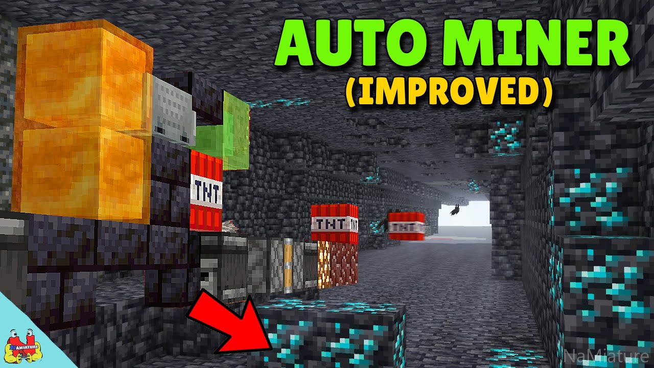 Auto Mining Machine for Minecraft - Best way to find Diamonds! (Tunnel Bore)