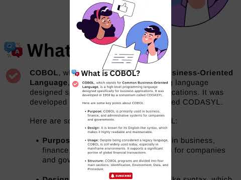What is COBOL? | Is COBOL still used? | Learn COBOL | COBOL language | COBOL programming #cobol