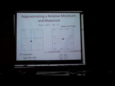 Function Graphs Approximating a relative min and max