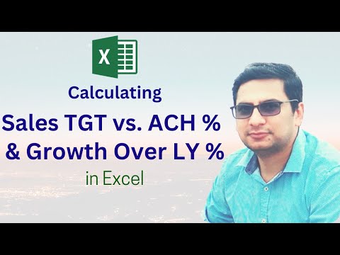 Sales Target vs Achievement and Growth Percent Calculation in Excel