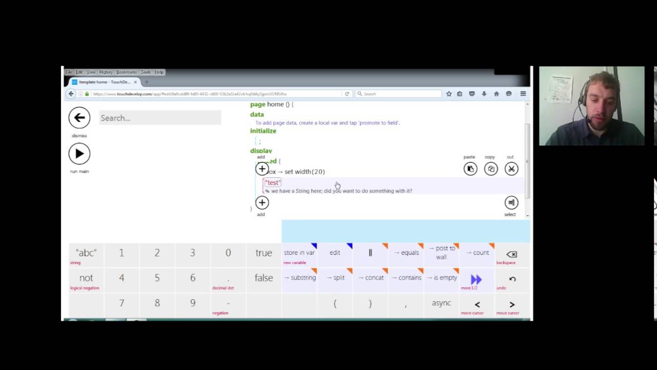 Creating a Basic App in Touch Develop