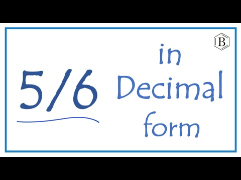 5/6 as a Decimal