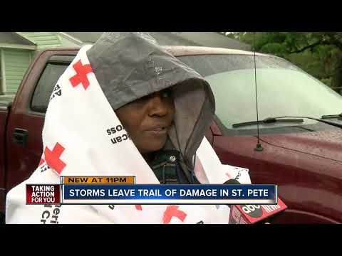 Tree falls on homes