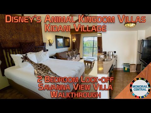 Animal Kingdom Lodge - Kidani Village | 2 Bedroom Lock-Off Villa (Savanna View) 4K Walkthrough 2024