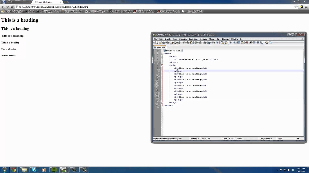 Learning HTML & CSS 2: Headings and Paragraphs