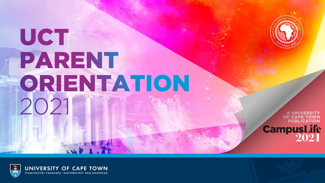 UCT VC invites you to Parent Orientation 2021