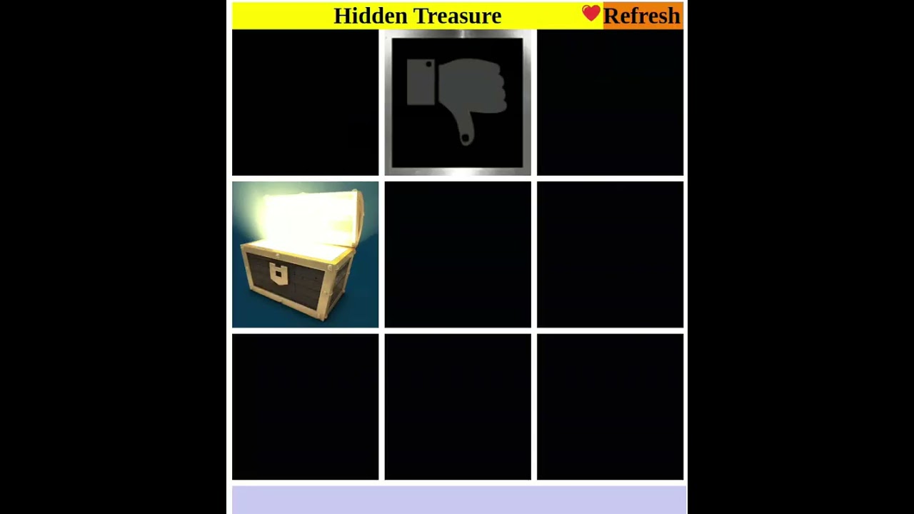Hidden Treasure  Game code by using HTML, CSS & Java Script