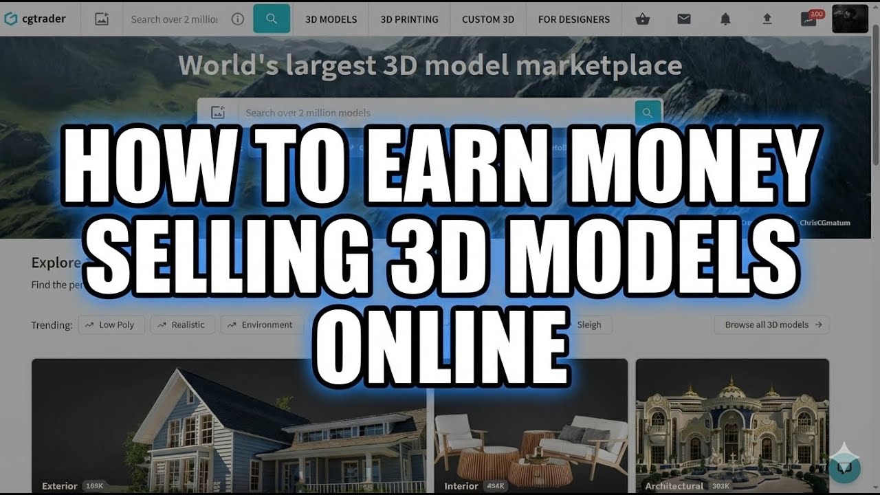 CGTrader Explained How to Earn Money Selling 3D Models Online