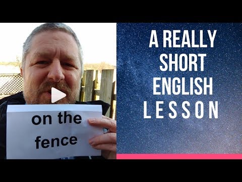 Meaning of ON THE FENCE - A Really Short English Lesson with Subtitles