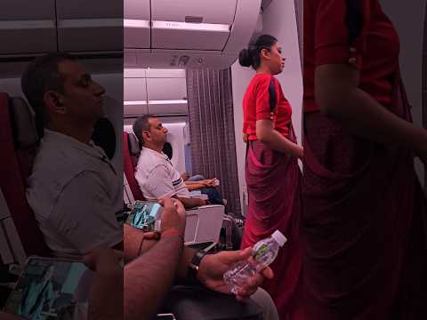 Front row in Air India's new A350 โ๏ธ #air #india #flight #airport #travel #fly #flying #subscribe