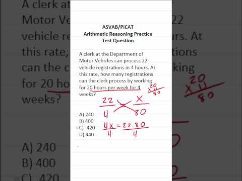 ASVAB/PiCAT Arithmetic Reasoning Practice Test Q: Ratios/Proportions #acetheasvab with #grammarhero