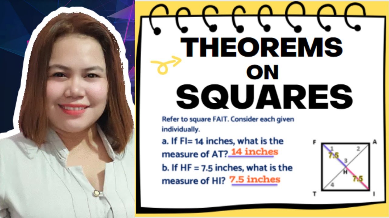 THEOREMS ON SQUARE | GRADE 9 PARALLELOGRAMS