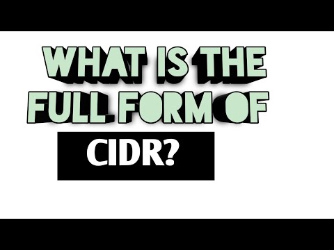 CIDR FULL FORM PART (1314)// WHAT IS THE FULL FORM OF CIDR //FULL FORM OF CIDR//