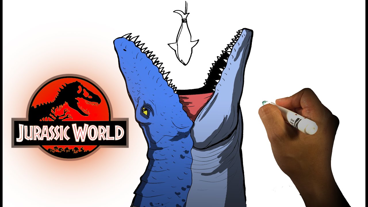 How to Draw JURASSSIC WORLD - MOSASAURUS