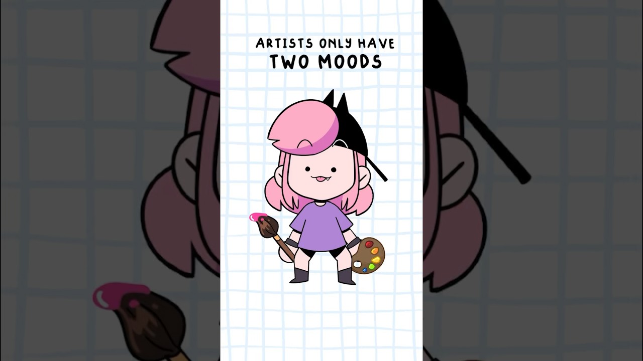 Artists Only Have TWO MOODS 🎨🤪 #shorts