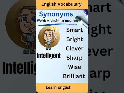 Intelligent synonyms. Smart Bright Clever Sharp Brilliant. English words meanings & pronunciation.