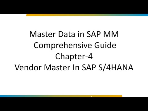 How to Create Vendor Master in SAP S4HANA