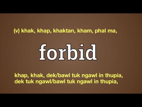 forbid meaning in English Ngawn