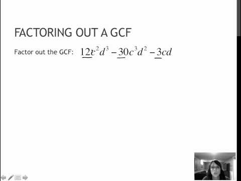 63 Factoring Out a GCF (4.5)
