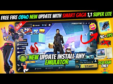 New Smartgaga Lite Best Version For Free Fire OB40 New Update Low End PC - 1GB Ram No Graphics Card