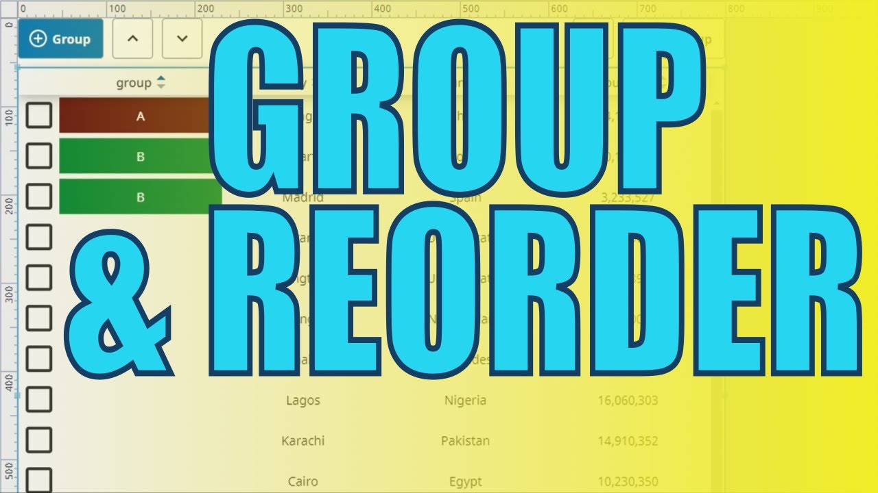 Group and Reorder Perspective Table Rows
