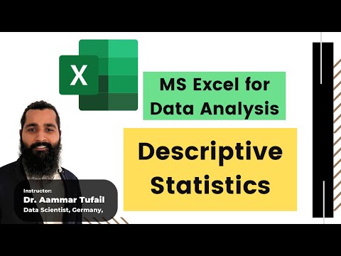 Descriptive Statistics in MS Excel |Hindi/Urdu