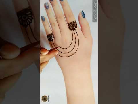 Easy jewelry style mehndi design||Simple gol tikki mehndi design #mehndishorts