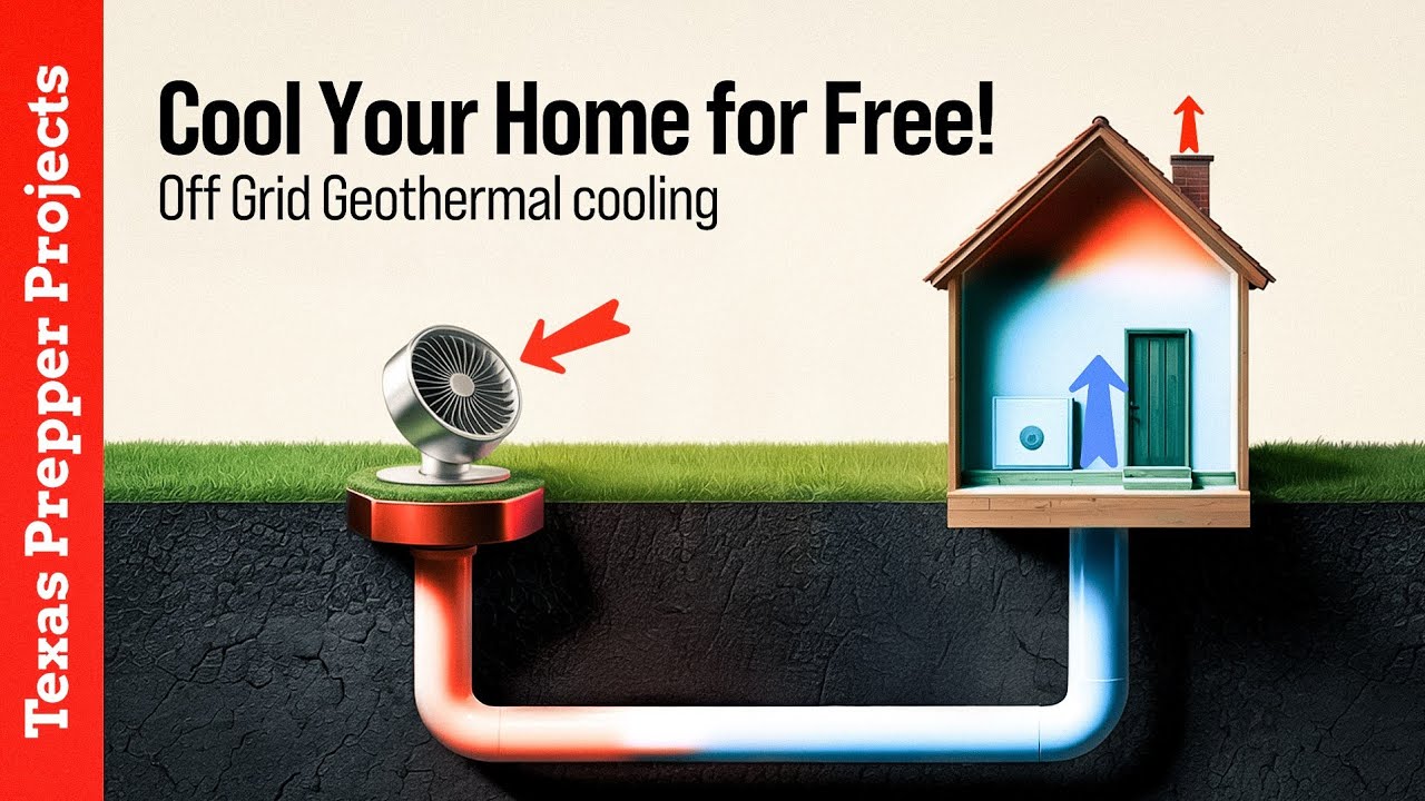 Off Grid Geothermal cooling Explained! #diy #offgrid #geothermal  | Texas Prepper Projects