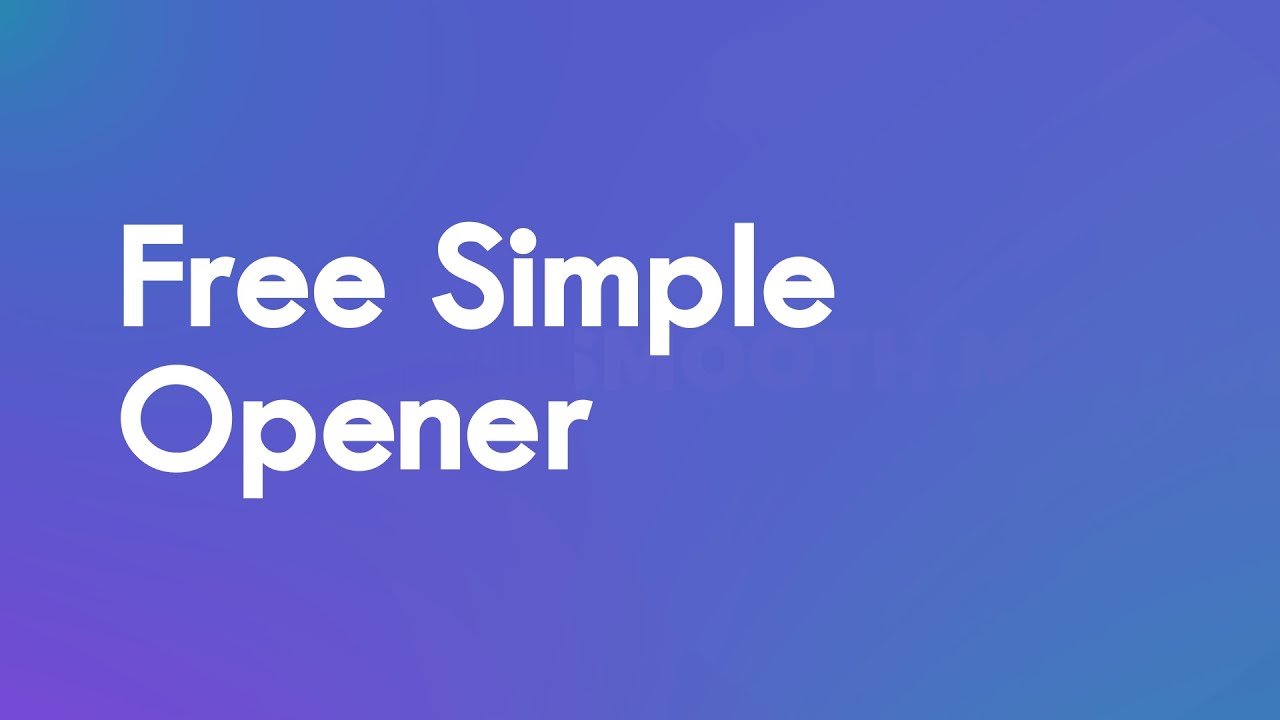 Free Simple Opener Template - Free After Effects Template