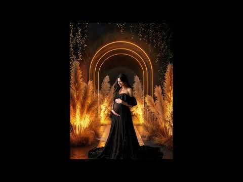 Glowing Pampas Arch Photography Overlay Digital Backdrop for Portrait Composite Digital Background