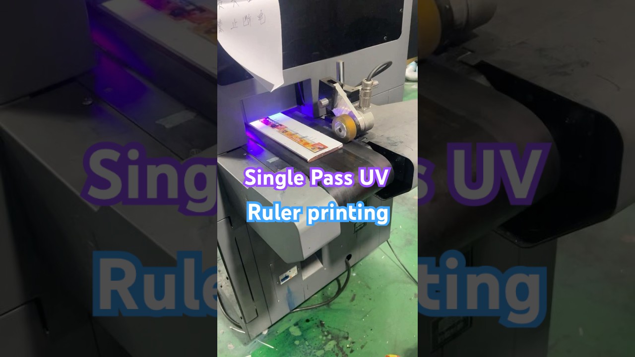Print ruler by single pass uv printer #singlepassprinter #rulerprinting #onepassprinter