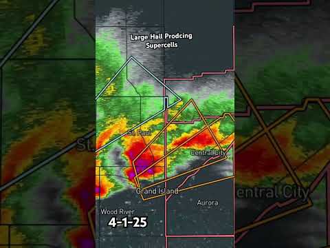Large Hail Supercells on Radar #weather #hail #weatheradar #storms #severeweather #enhancedrisk #stw
