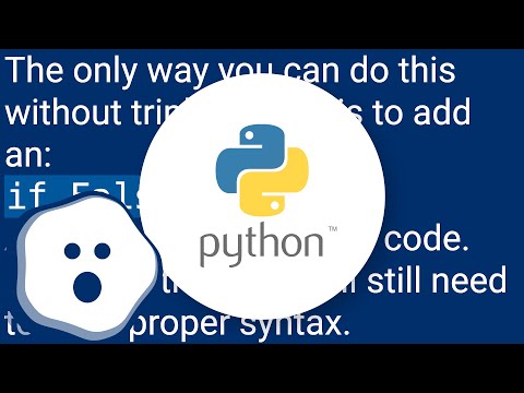 How to comment out a block of code in Python