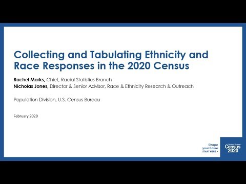 Collecting and Tabulating Ethnicity and Race Responses in the 2020 Census