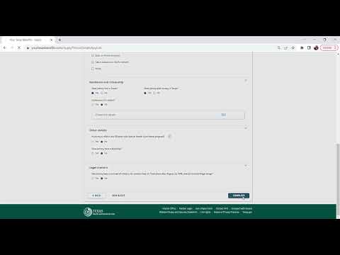 Your Texas Benefits Application in English