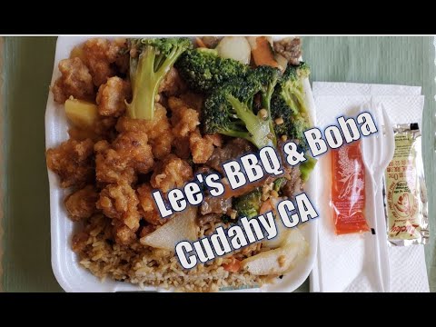 Lee's BBQ & Boba Cudahy CA LA Chinese restaurant Cudahy Mall Superior Grocers Burlington Burger King
