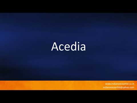 How to pronounce "Acedia".