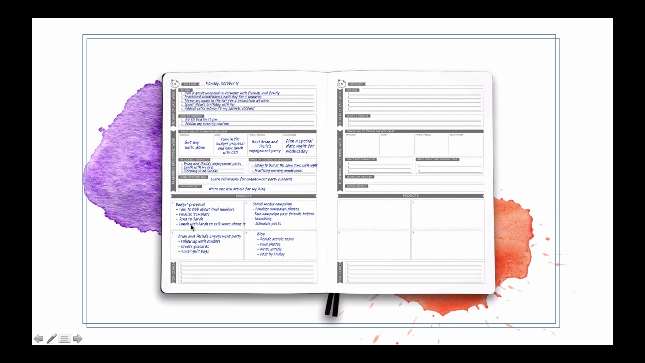 How to use the Panda Planner Pro - Quickest Quick Start Guide