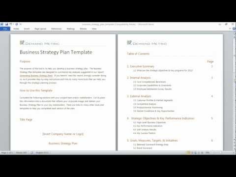 Business Strategy Plan Template